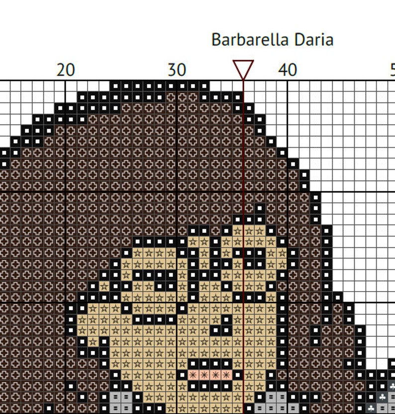 Daria - Barbarella Daria - Cross Stitch Pattern | Instant Downloadable ...