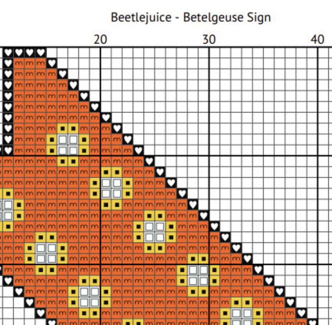 Beetlejuice - Betelgeuse Sign - Cross Stitch Pattern | Instant ...