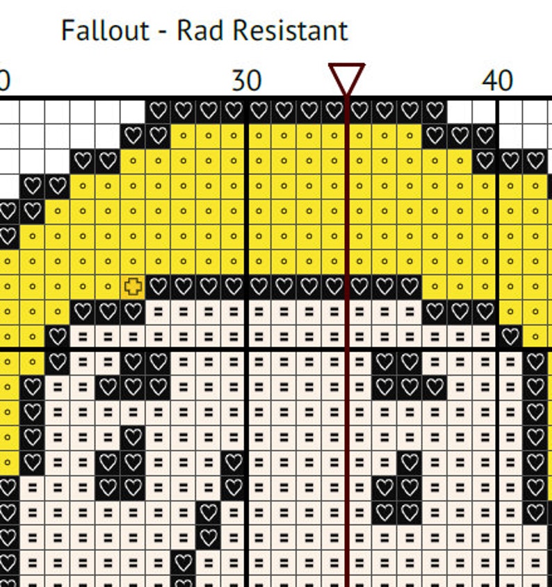 Fallout Rad Resistant Cross Stitch Pattern Instant Downloadable PDF - Etsy