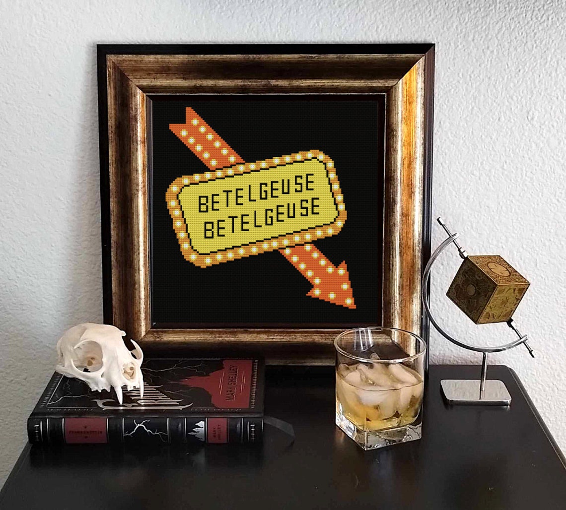 Beetlejuice - Betelgeuse Sign - Cross Stitch Pattern | Instant ...