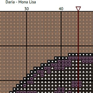 Daria - Mona Lisa - Cross Stitch Pattern | Instant Downloadable PDF - Etsy