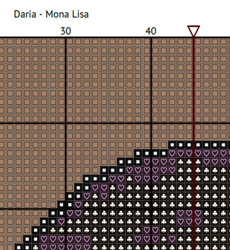 Daria - Mona Lisa - Cross Stitch Pattern | Instant Downloadable PDF - Etsy