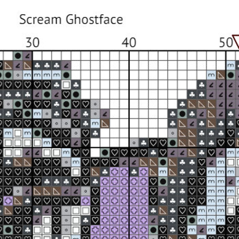 Scream Ghostface Cross Stitch Pattern PDF Instant Download - Etsy