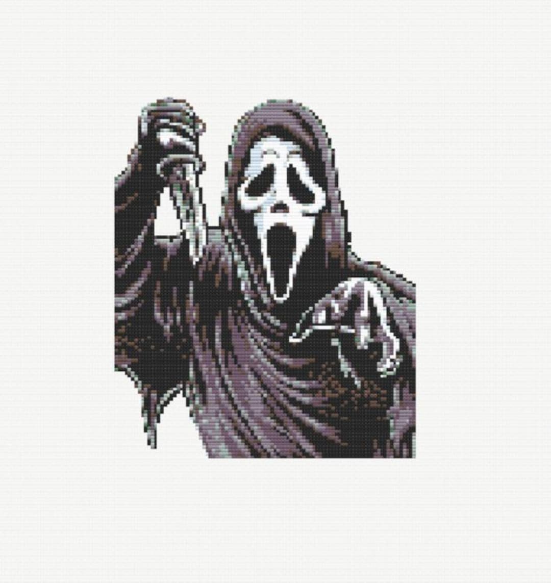 Scream - Ghostface Close up - Cross Stitch Pattern | Instant ...