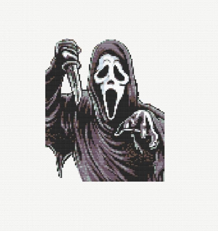 Scream - Ghostface Close up - Cross Stitch Pattern | Instant ...