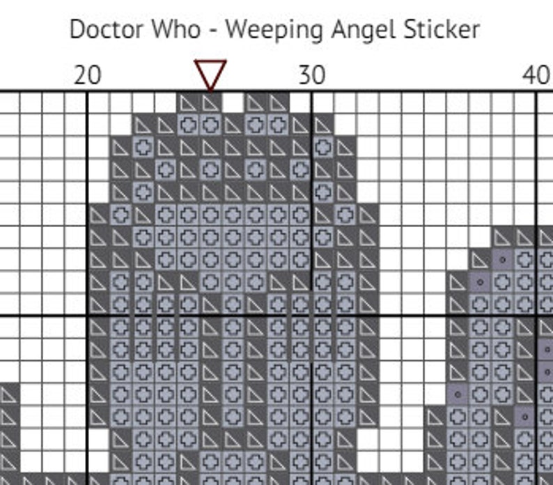 Doctor Who Weeping Angel Cross Stitch Pattern Instant Downloadable PDF ...