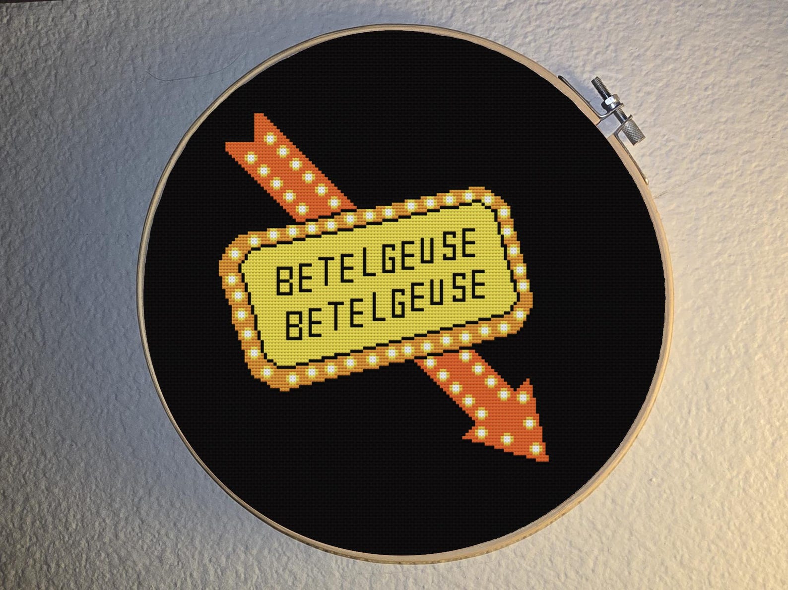 Beetlejuice - Betelgeuse Sign - Cross Stitch Pattern | Instant ...