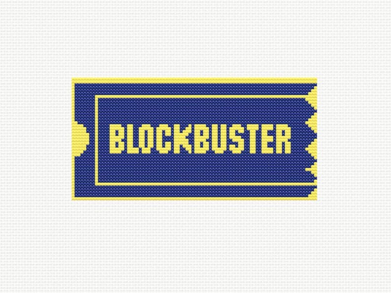 Blockbuster Video Logo - Cross Stitch Pattern | Instant Downloadable ...