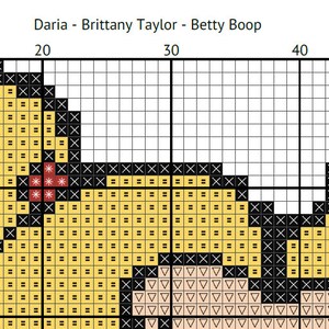 Daria Brittany Taylor Betty Boop Cross Stitch Pattern Instant ...