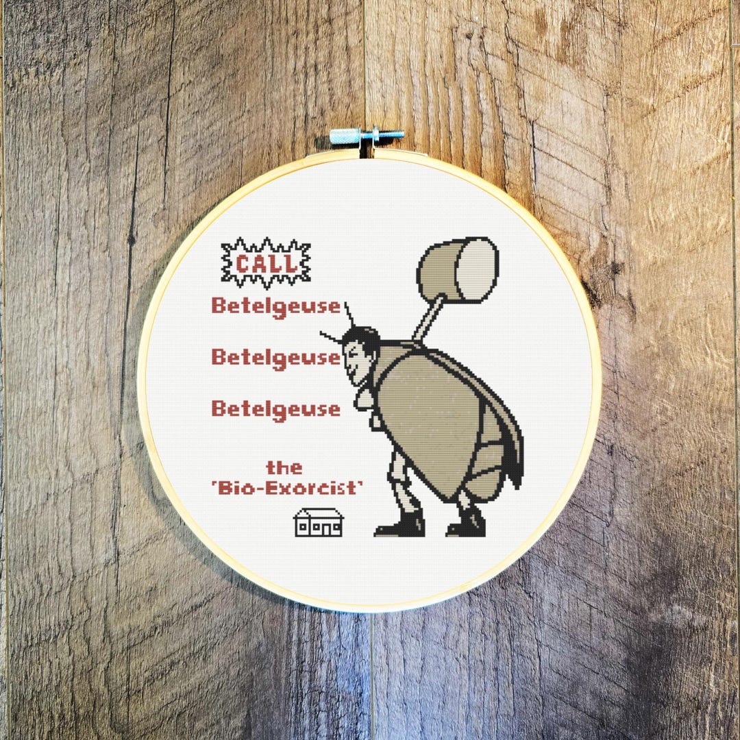 Beetlejuice - Betelgeuse Advertisement - Cross Stitch Pattern | Instant ...