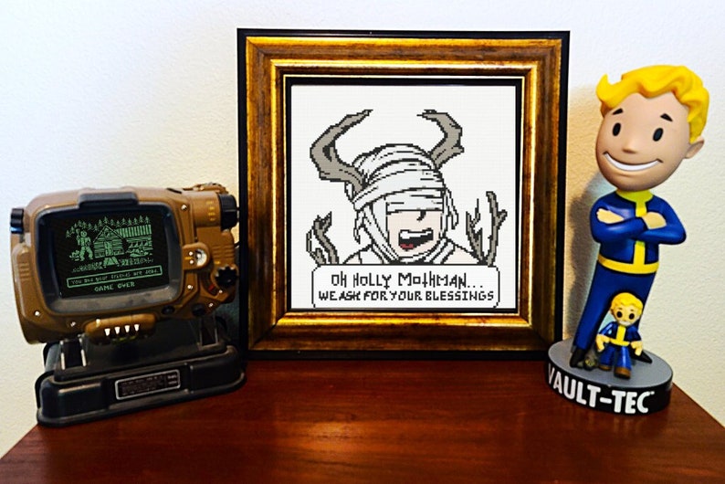 Fallout - Mothman Cultist | Moth Man Cultist - Cross Stitch Pattern ...