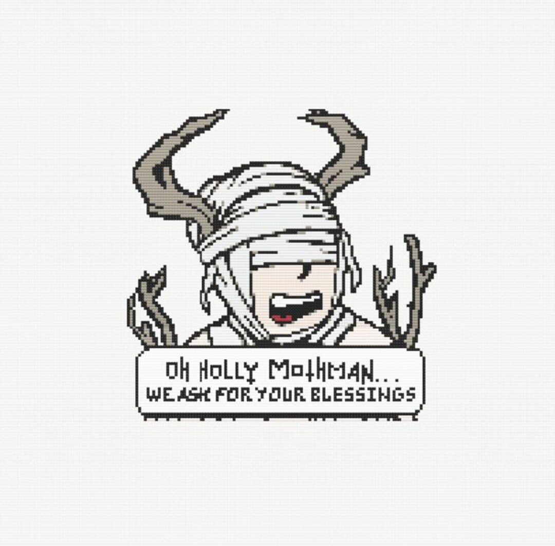 Fallout - Mothman Cultist | Moth Man Cultist - Cross Stitch Pattern ...