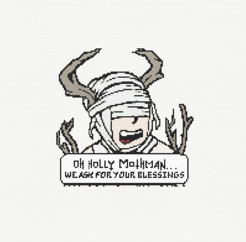 Fallout - Mothman Cultist | Moth Man Cultist - Cross Stitch Pattern ...