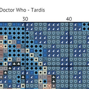 TARDIS - Doctor Who - Cross Stitch Pattern | Instant Downloadable PDF ...