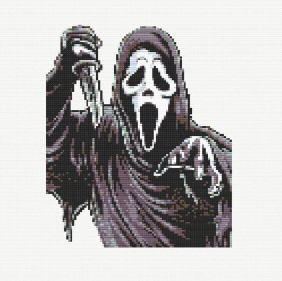 Scream Ghostface Close up Cross Stitch Pattern Instant Downloadable PDF - Etsy