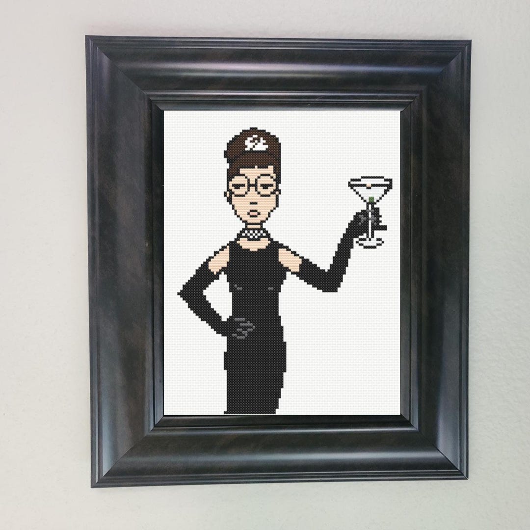 Daria - 20's With Martini - Cross Stitch Pattern | Instant Downloadable ...