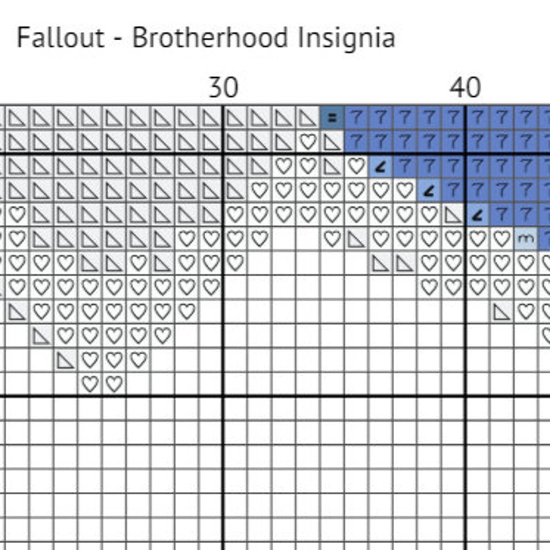 Fallout Brotherhood Insignia Cross Stitch Pattern Instant Downloadable ...