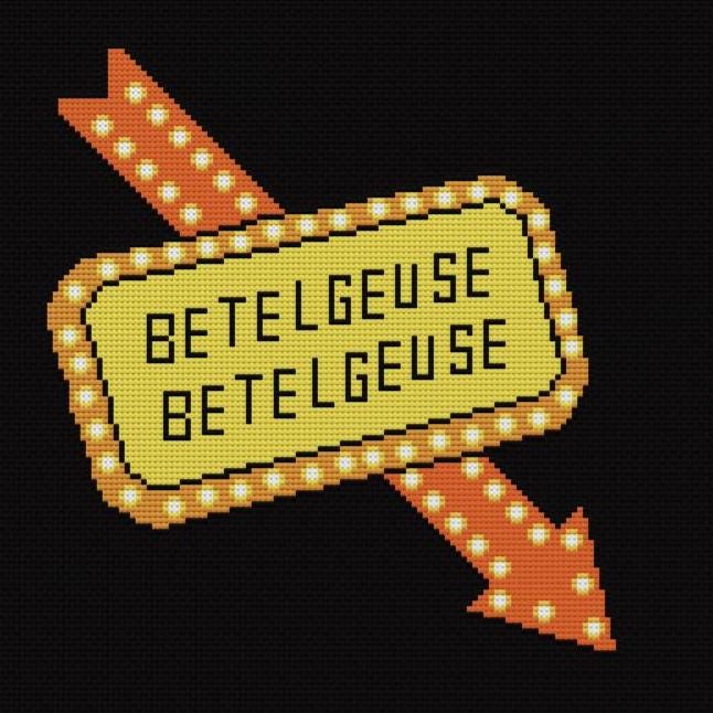 Beetlejuice - Betelgeuse Sign - Cross Stitch Pattern | Instant ...