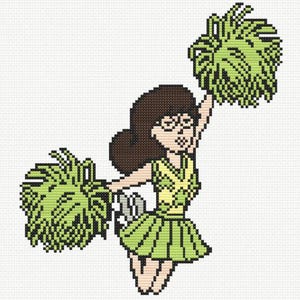 Daria - Cheerleader - Cross Stitch Pattern | Instant Downloadable PDF ...