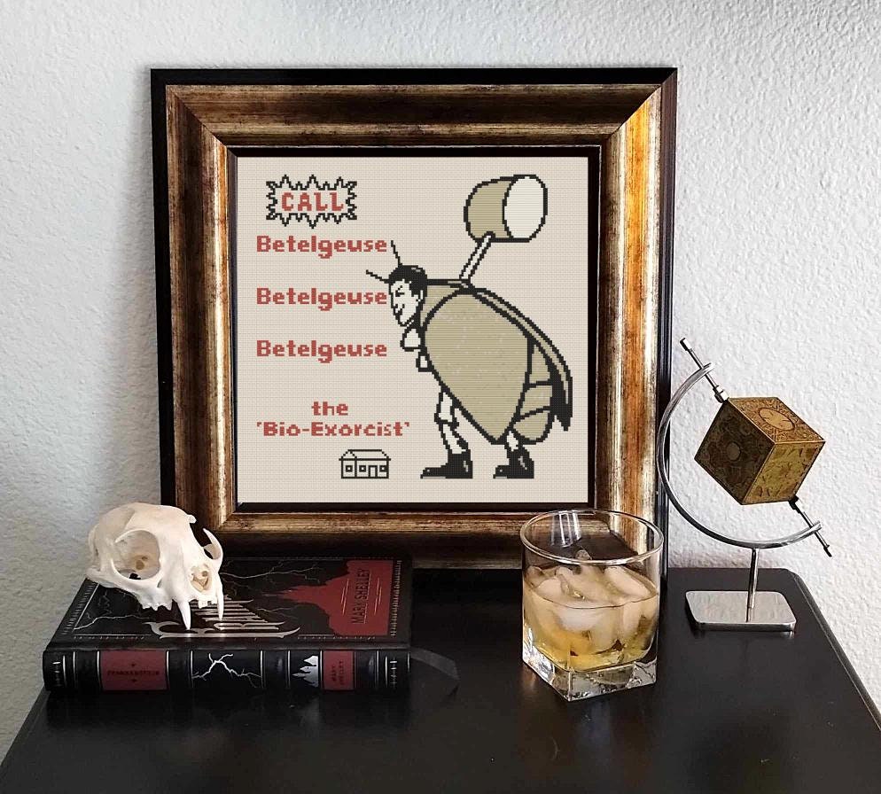 Beetlejuice - Betelgeuse Advertisement - Cross Stitch Pattern | Instant ...