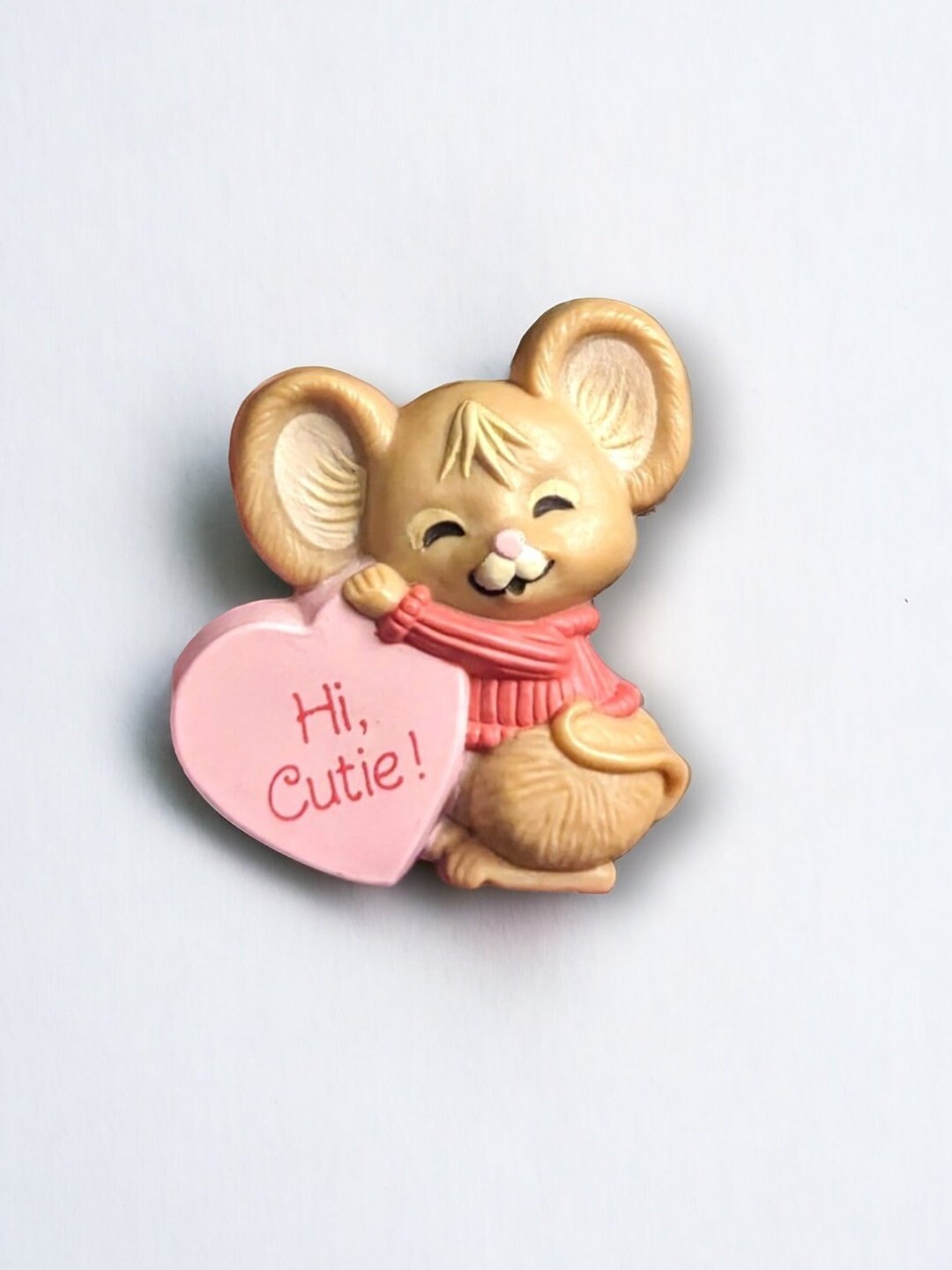 Vintage Hallmark 1983 Hey Cute Mouse and Heart Pin - Etsy