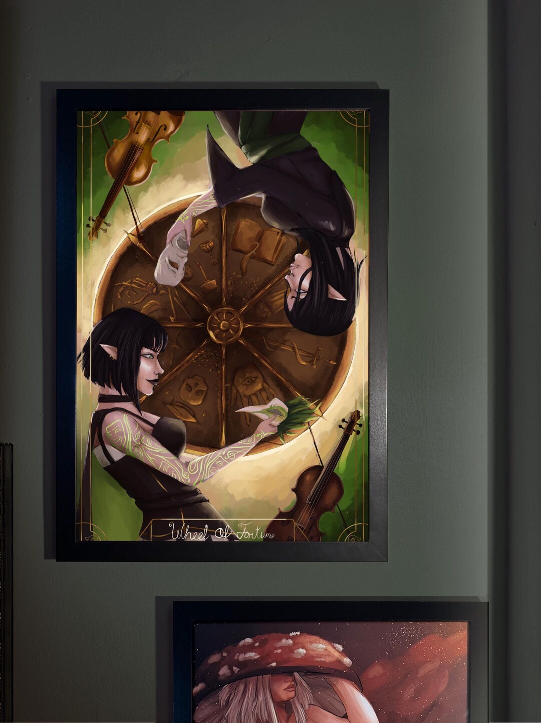 Wheel of Fortune - Tarot Art Print Illustration Inspired by Magic and ...