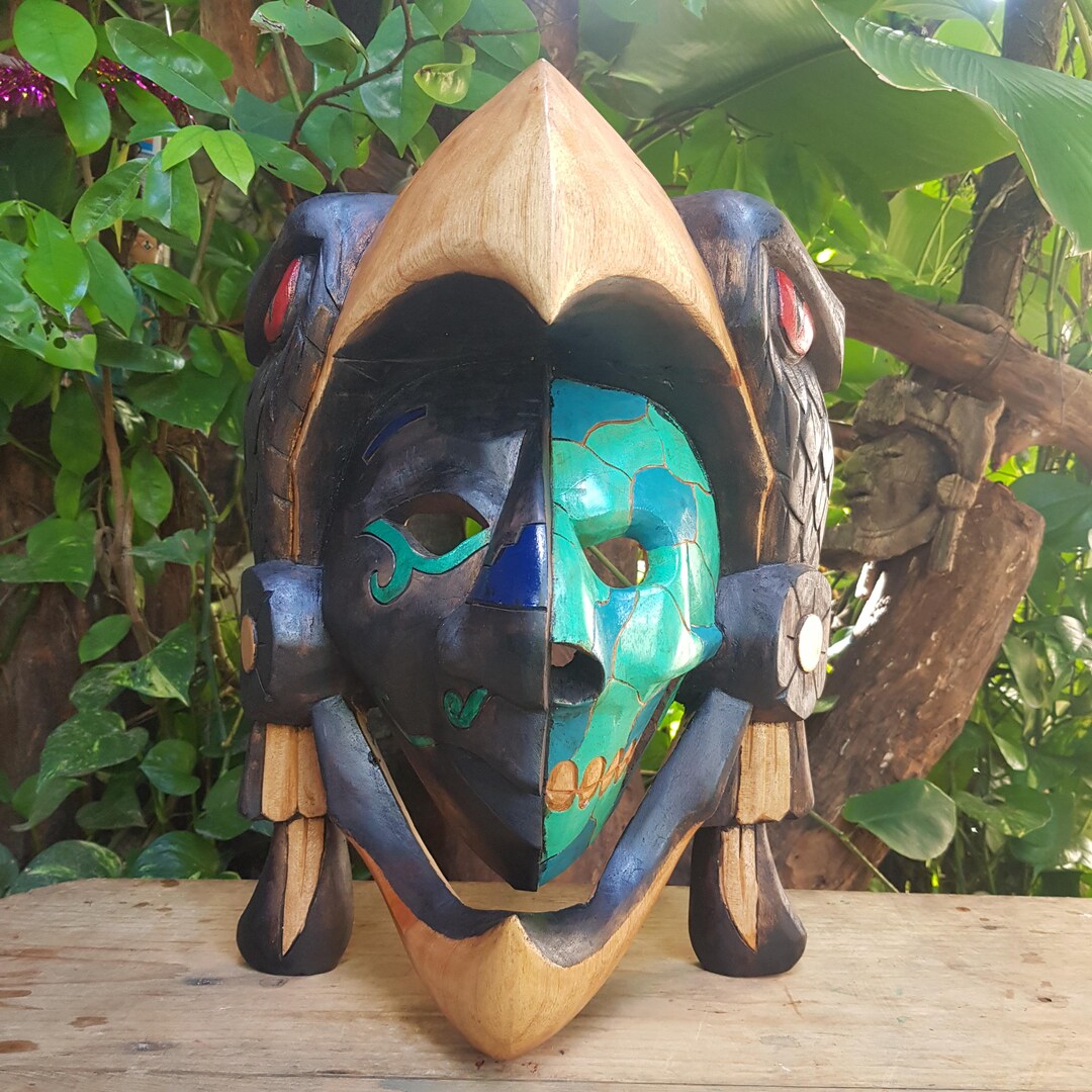 Pre-hispanic Masks Based on Mayan and Aztec Culture. Entirely Hand ...