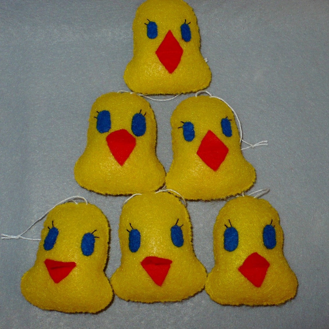 Adorno de cabeza de pollito amarillo en miniatura | Etsy España