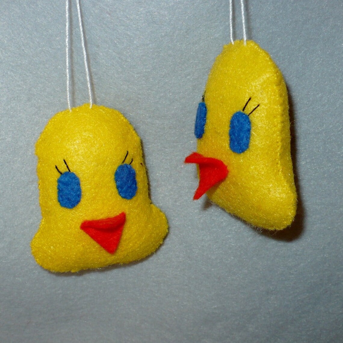 Adorno de cabeza de pollito amarillo en miniatura | Etsy España
