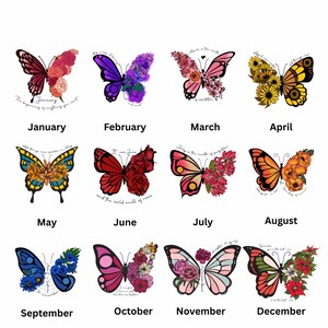 Personalized Birth Flower Butterfly Ceramic Trinket Dish - Etsy