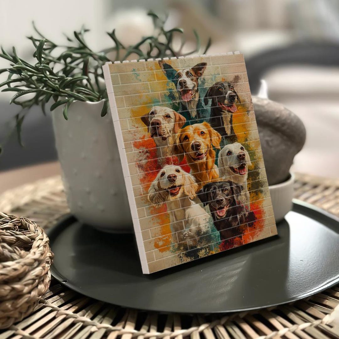 Custom Pet Photo Building Block Personalized Building Bricks Jigsaw ...