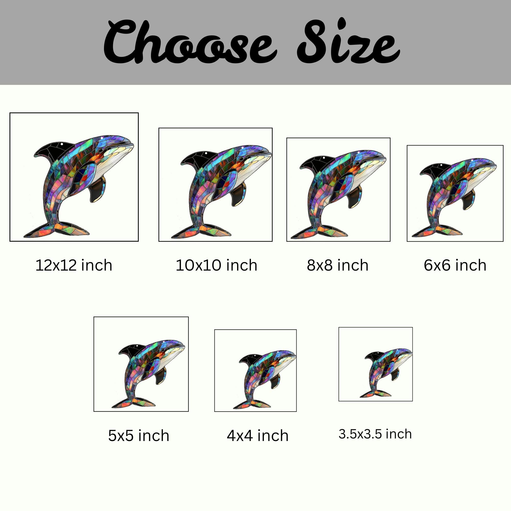 Orca Suncatcher, Orca Whale Acrylic Window Hanging, Memorial Decoration ...