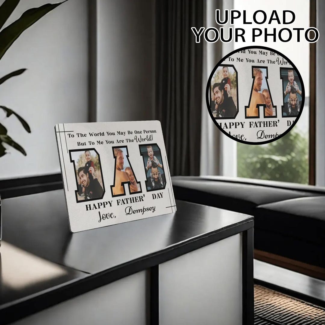 Personalized Photo Frame for Dad, Photo Sign for Dad, Gifts for Daddy ...