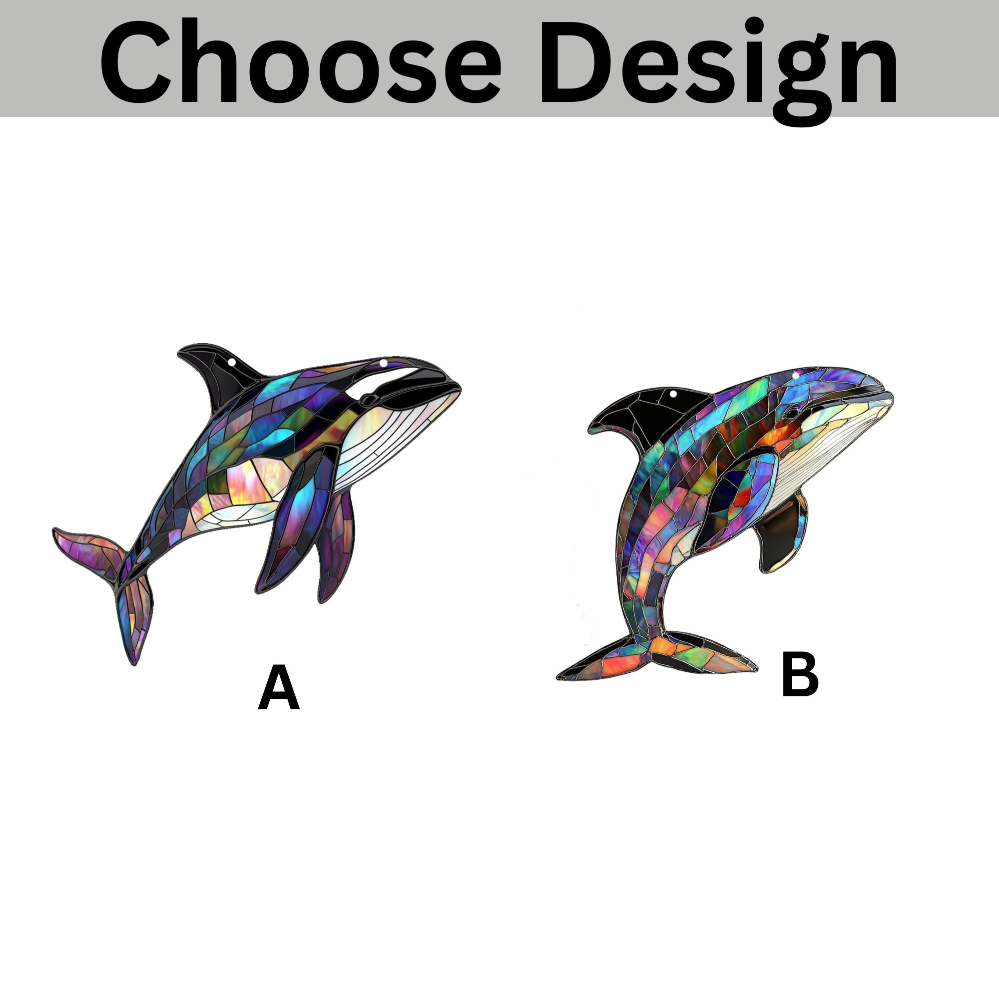 Orca Suncatcher, Orca Whale Acrylic Window Hanging, Memorial Decoration ...