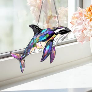 Orca Suncatcher, Orca Whale Acrylic Window Hanging, Memorial Decoration ...