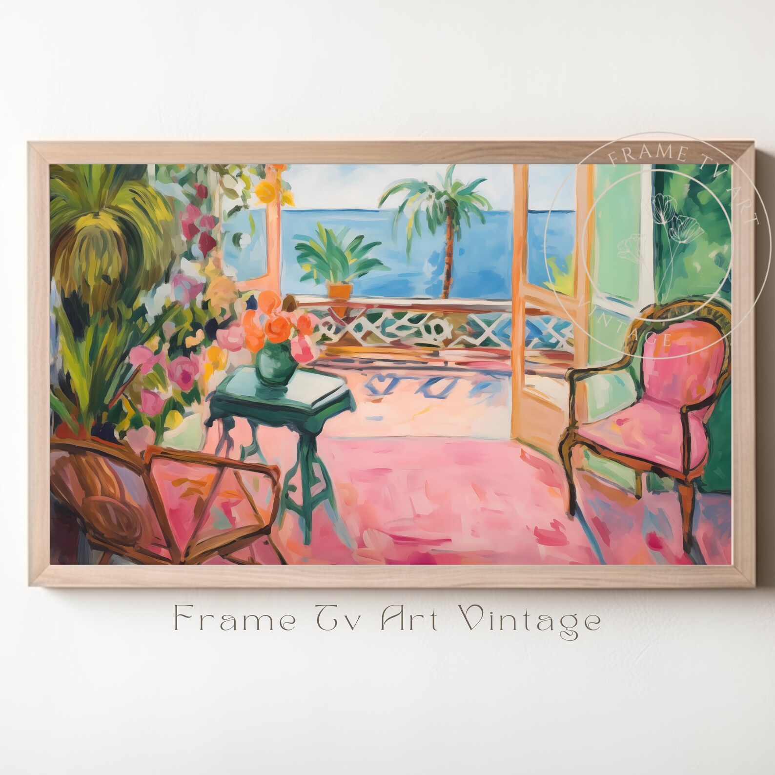 Matisse Open Window, Frame TV Art Vintage, Vintage Painting, Digital ...
