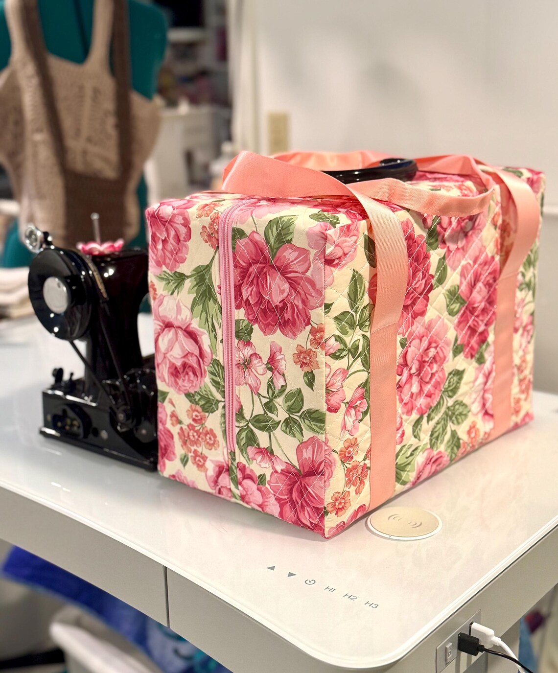 Singer Featherweight Sewing Machine Carrying Case/cover Zippered With ...