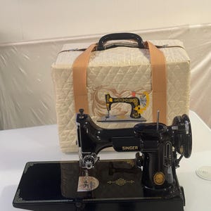 Singer Featherweight Sewing Machine Carrying Case/cover Zippered With ...
