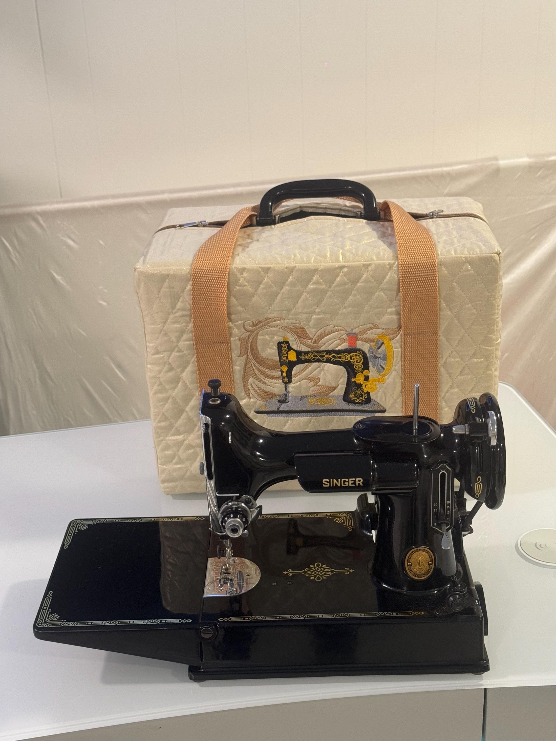 Singer Featherweight Sewing Machine Carrying Case/cover Zippered With ...