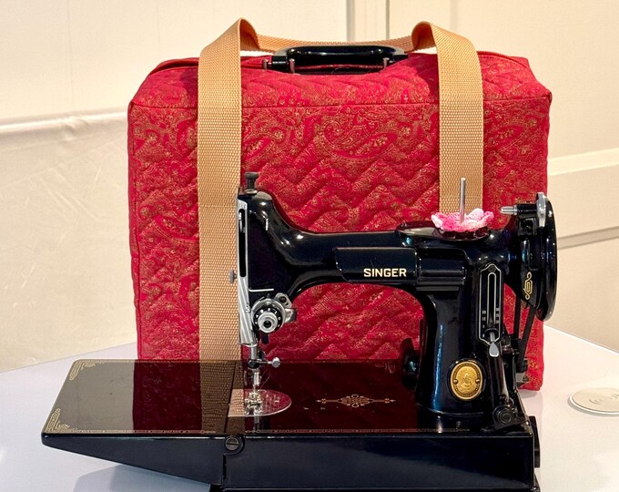 Singer Featherweight Sewing Machine Carrying Case/cover Zippered With ...