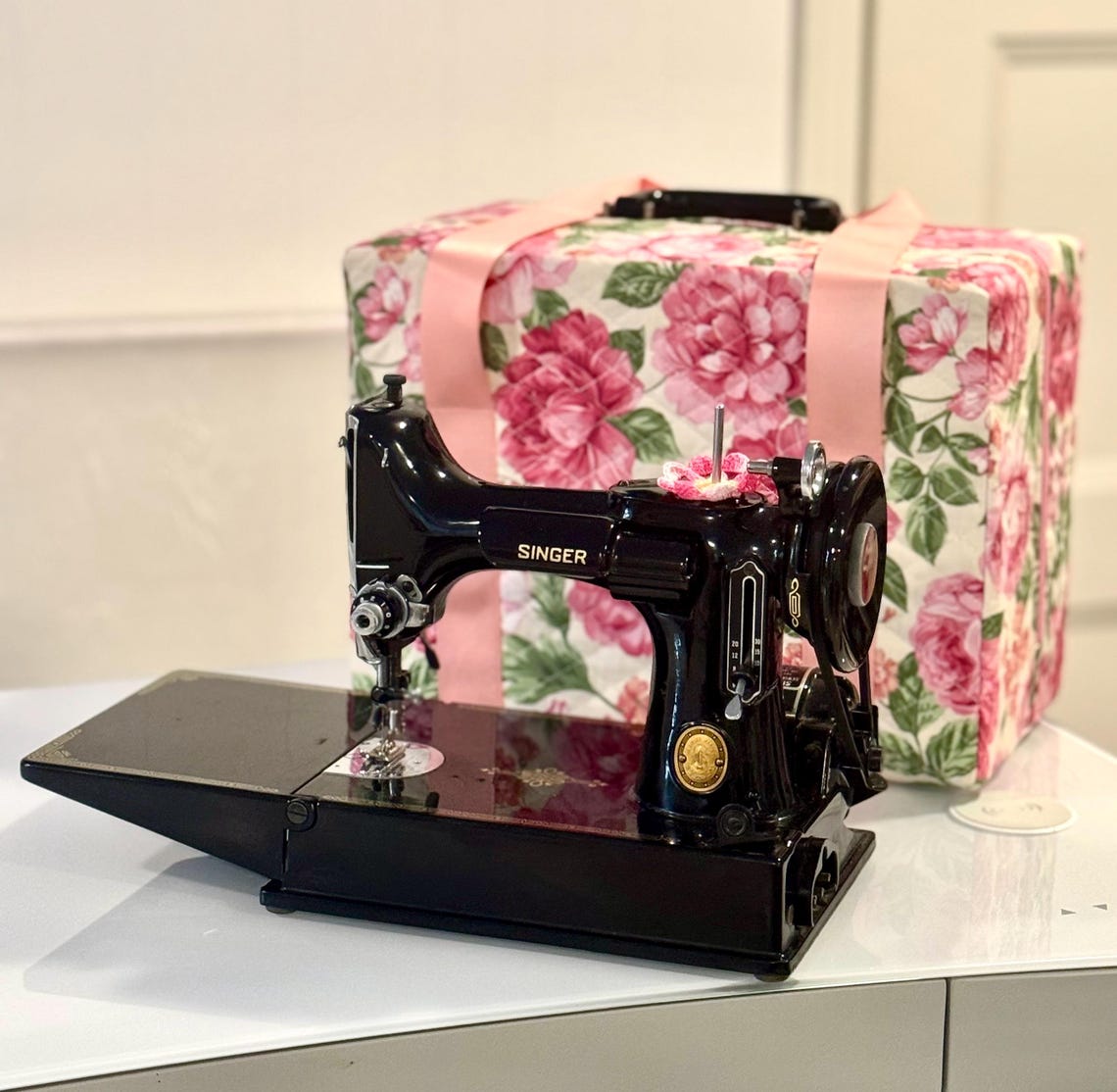 Singer Featherweight Sewing Machine Carrying Case/cover Zippered With ...