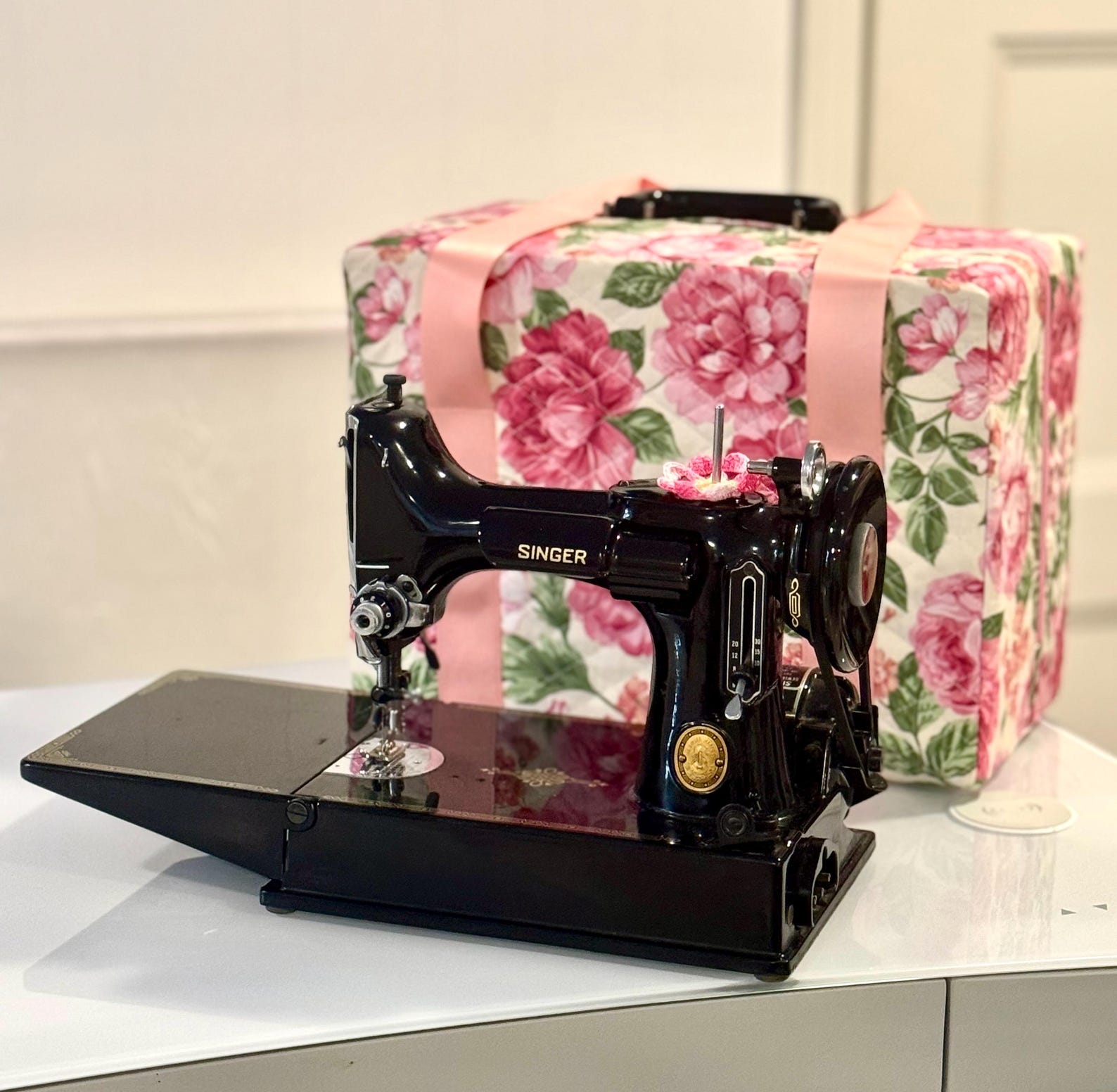 Singer Featherweight Sewing Machine Carrying Case/cover Zippered With ...