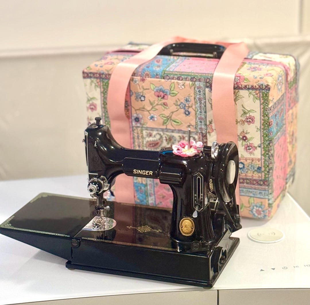 Singer Featherweight Sewing Machine Carrying Case/cover Zippered With ...