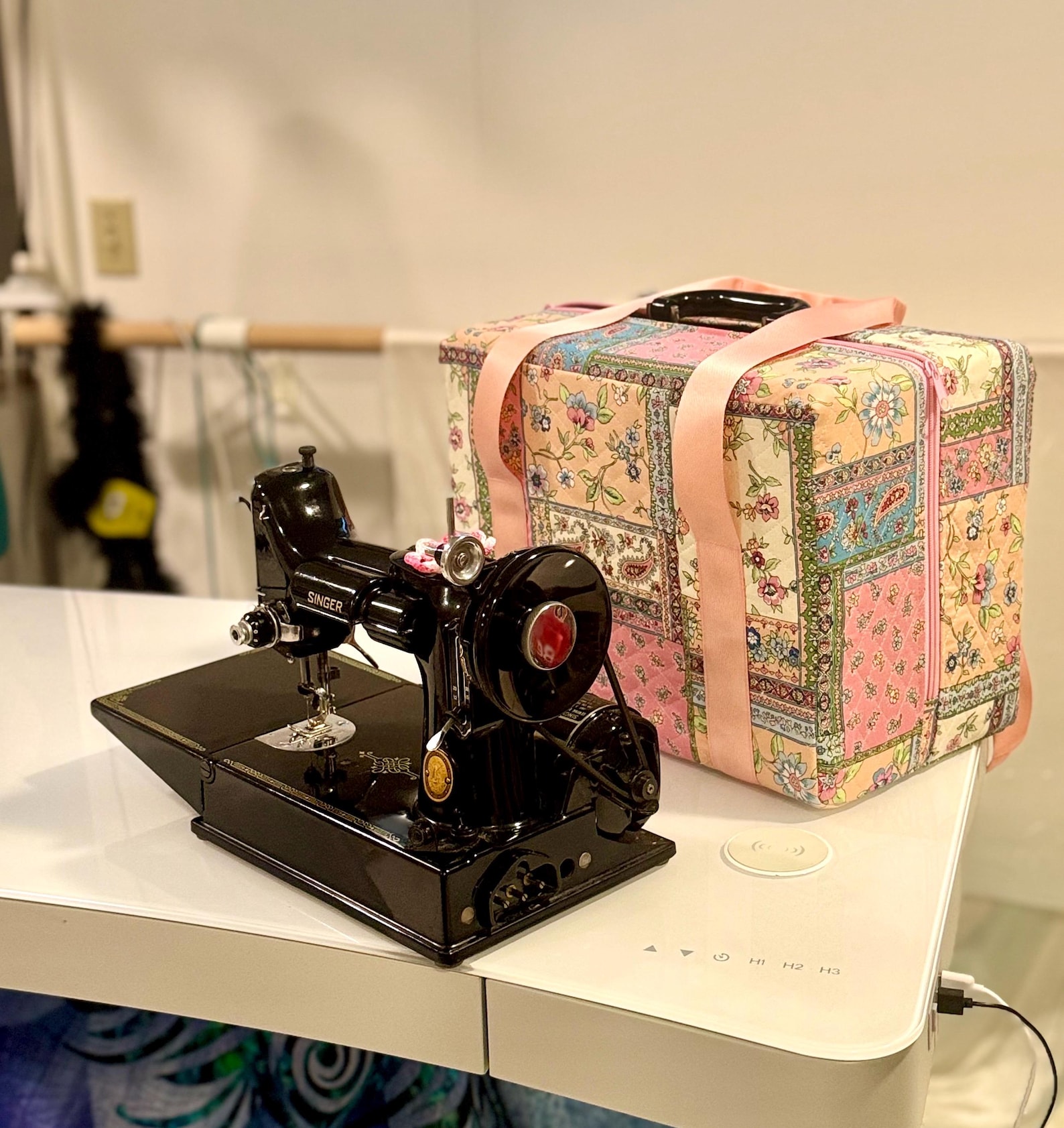 Singer Featherweight Sewing Machine Carrying Case/cover Zippered With ...