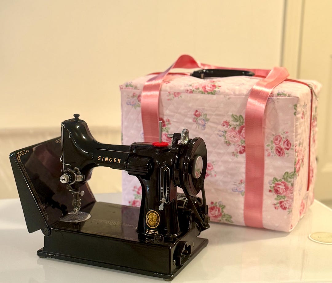 Singer Featherweight Sewing Machine Carrying Case/cover Zippered With ...