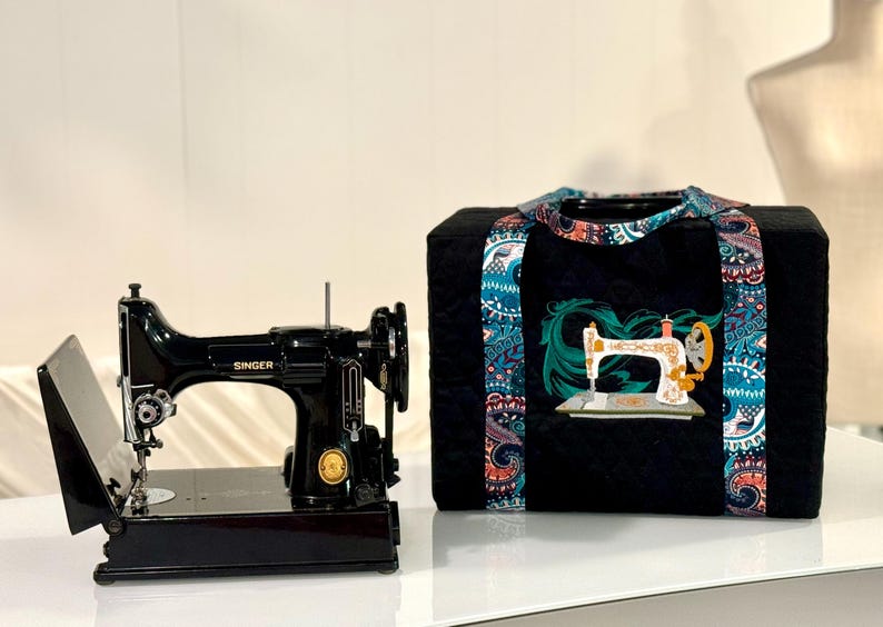 Singer Featherweight Sewing Machine Carrying Case Cover Zippered With ...