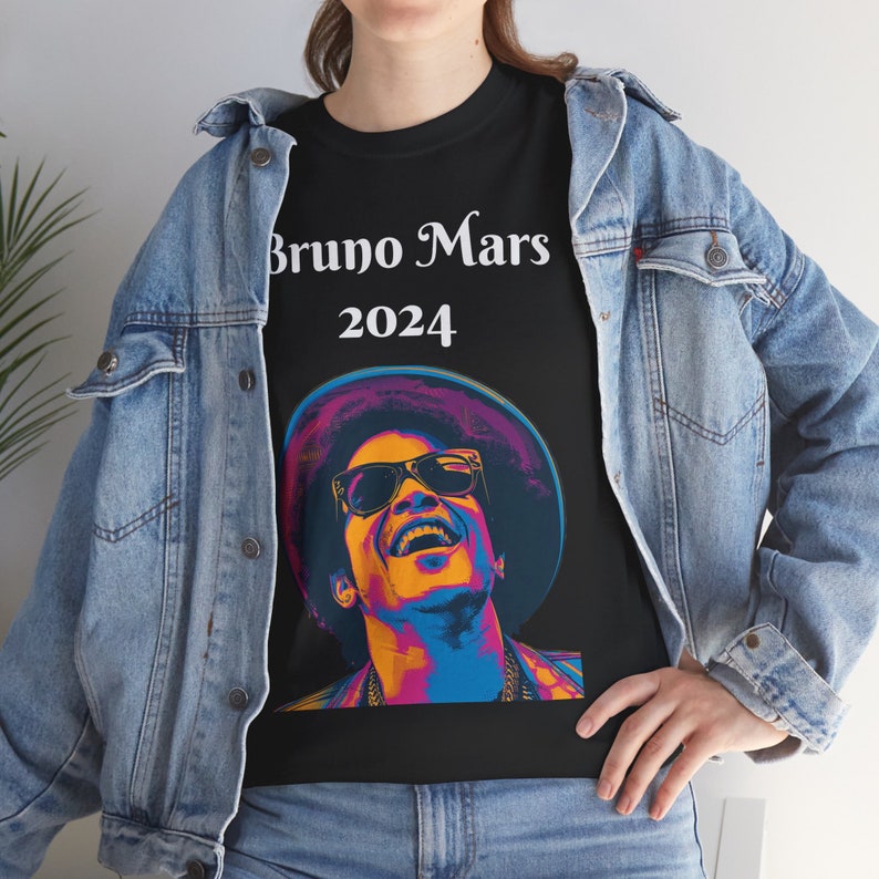 Bruno Mars 2024 Tour T-shirt Front Portrait Fan Merchandise - Etsy