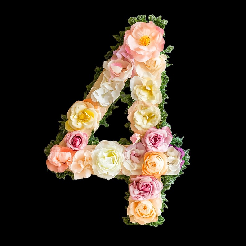 Floral Number Digital Vector Pack Digital Download PNG Files 300DPI ...