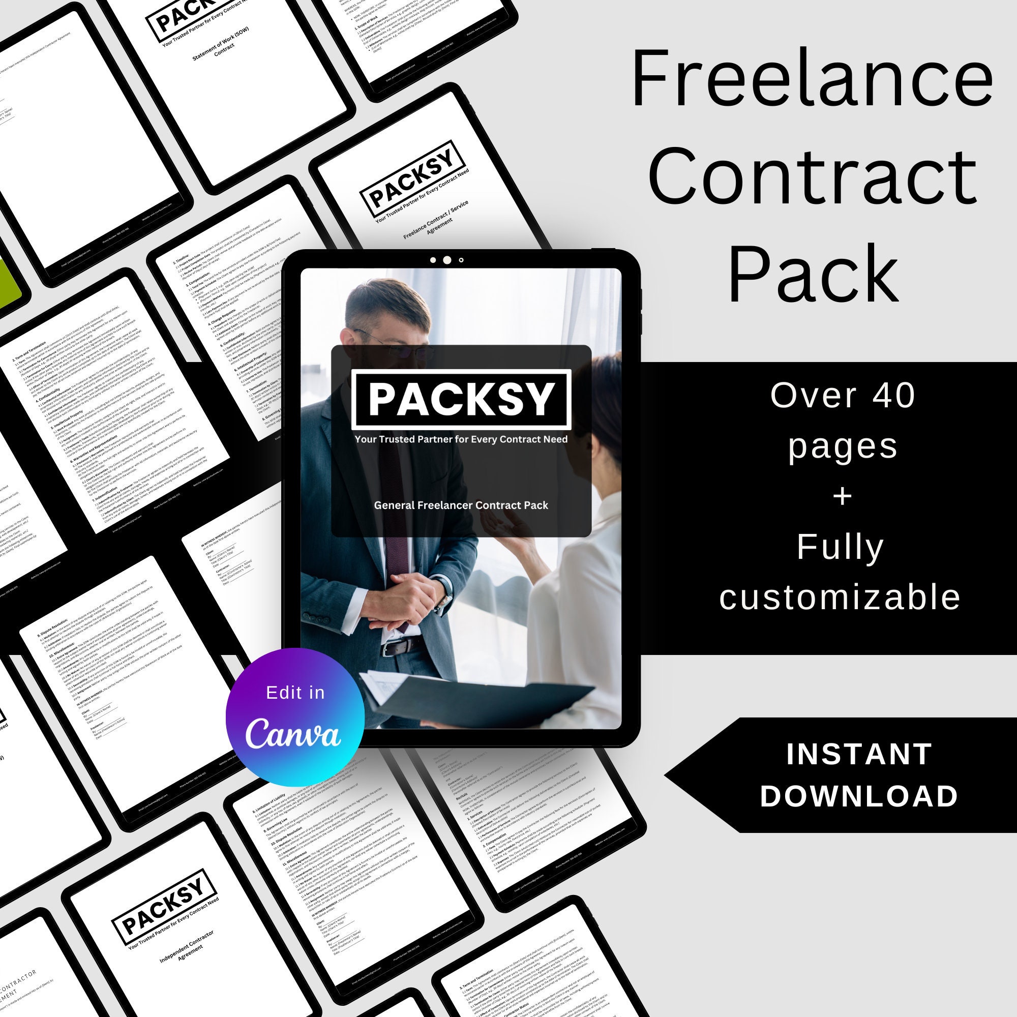 Freelance Contract Template Bundle - Client Onboarding, NDA ...