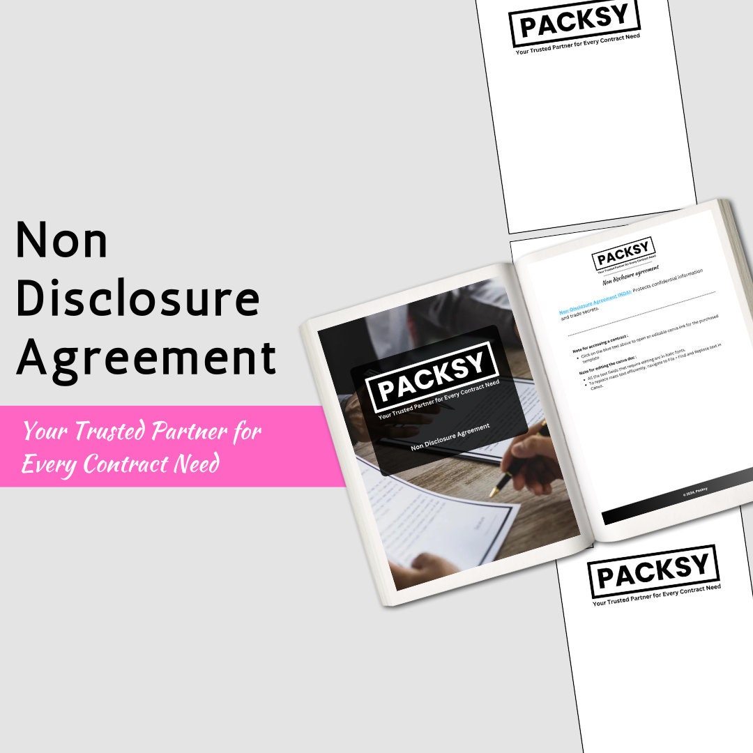 Editable Non-disclosure Agreement Template, NDA Agreement Contract ...